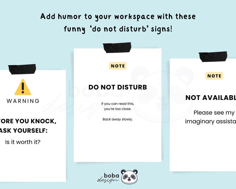 16 Funny Do Not Disturb Signs Vol 2 Printable Funny Office Signs Decor ...