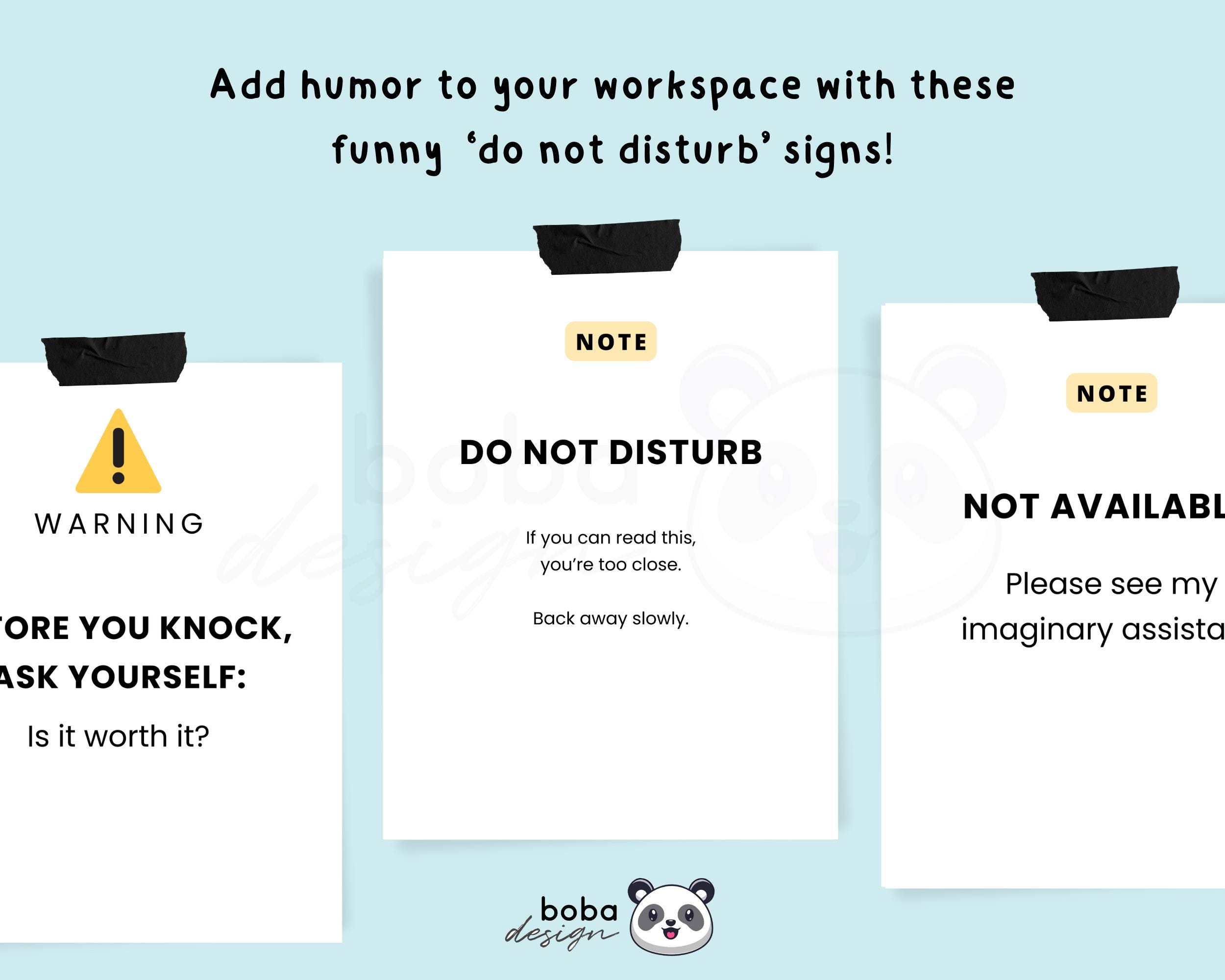 16 Funny Do Not Disturb Signs Vol 2 Printable Funny Office Signs Decor ...