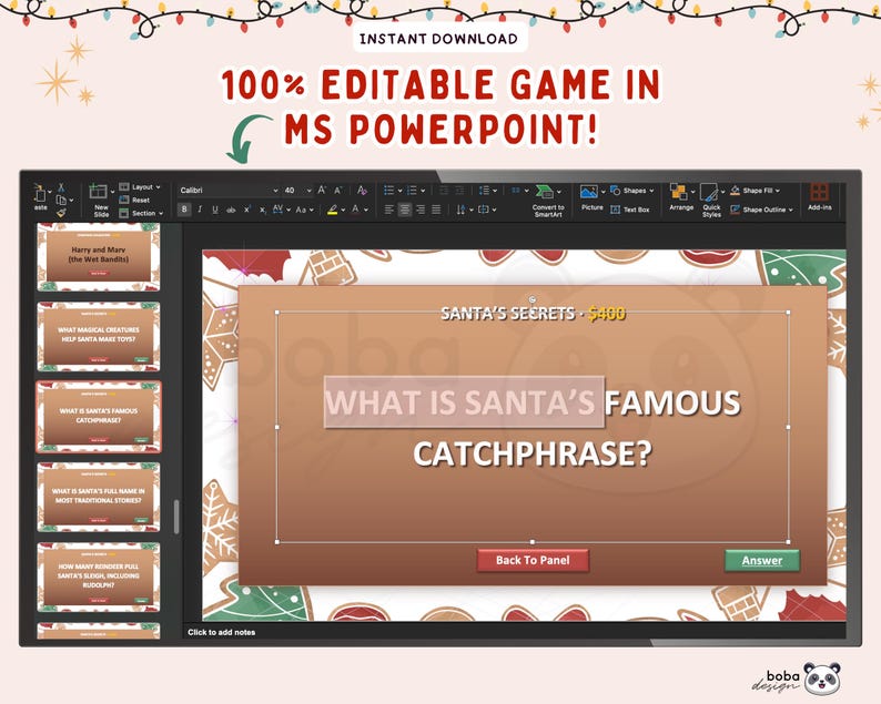 Christmas Jeopardy Game Powerpoint Game Christmas Party Games for ...