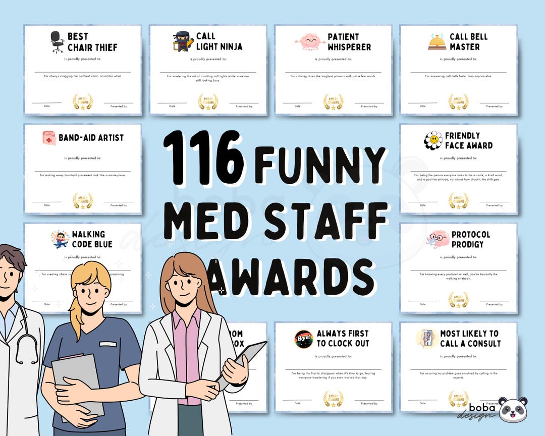 Printable Funny Medical Staff Awards Printable Medical Staff ...