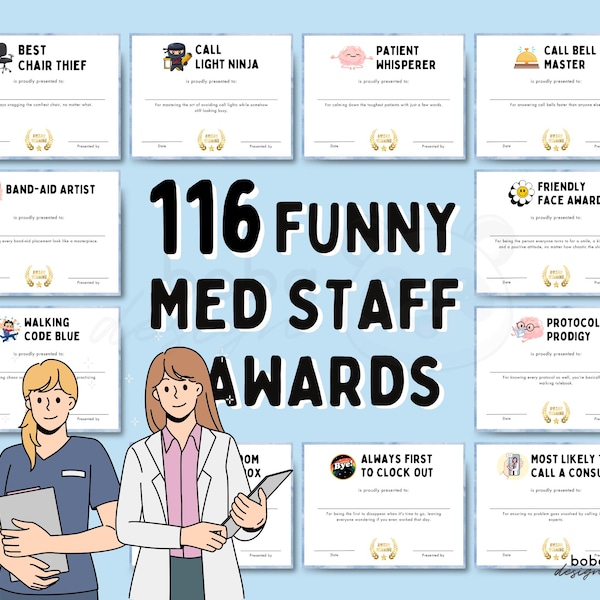Funny Healthcare Appreciation Awards - Etsy