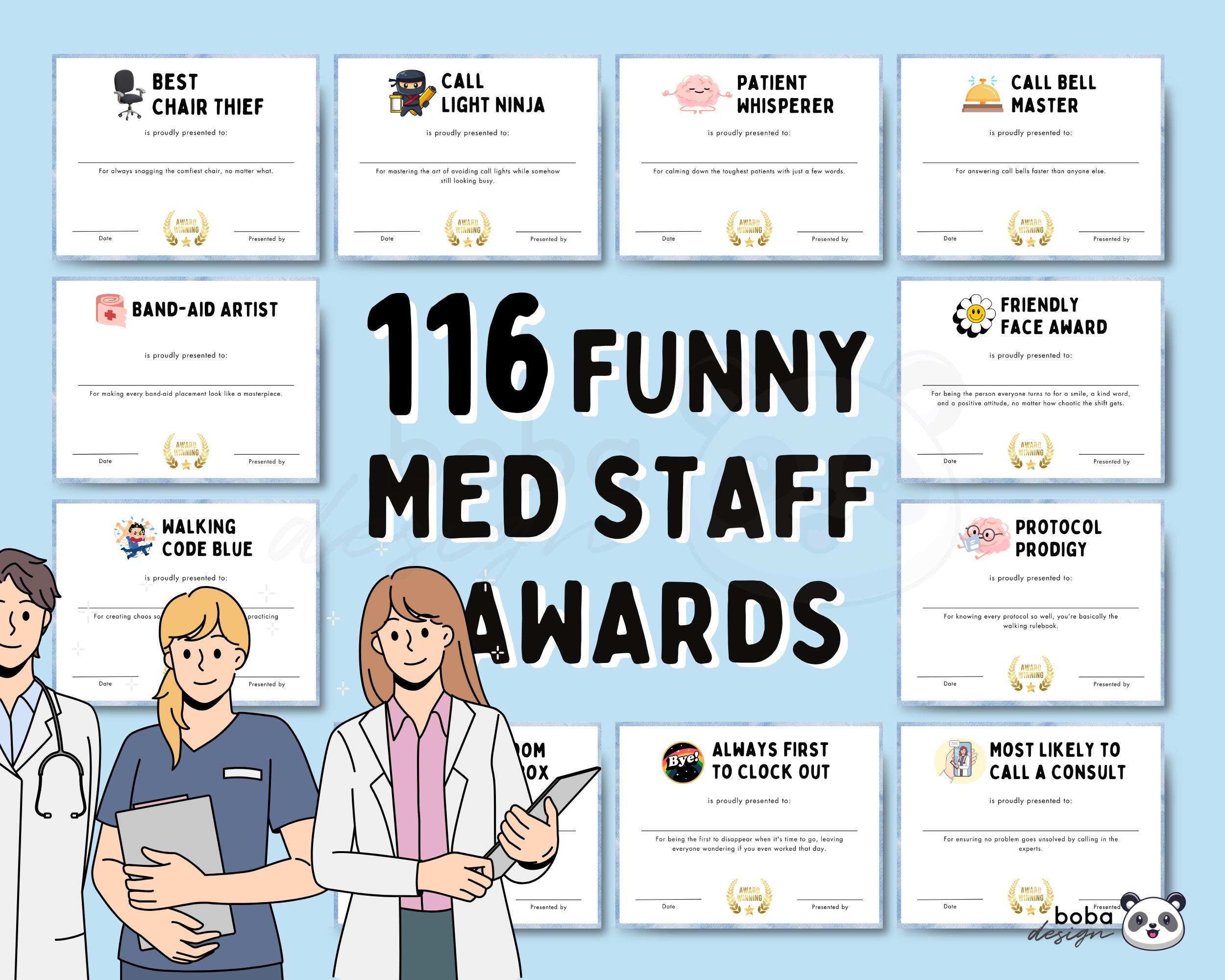 Printable Funny Medical Staff Awards Printable Medical Staff ...