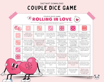 Printable Couples Dice Game Romantic Game for Couple Dicebreaker Date ...