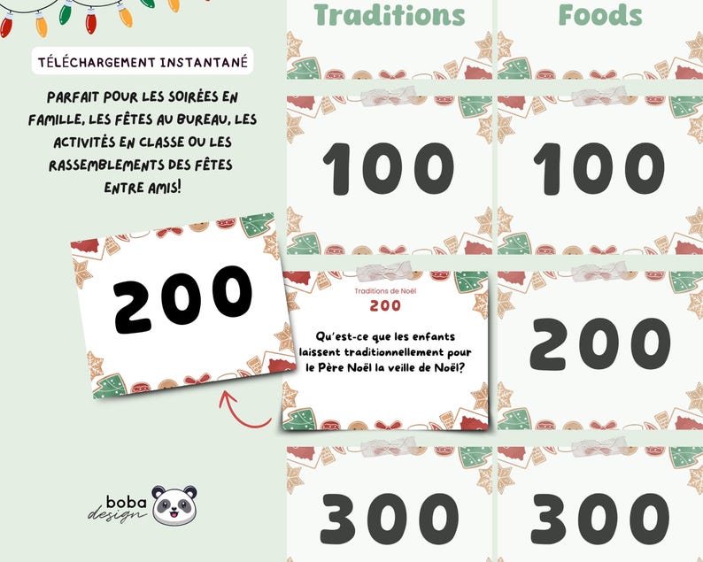 FRENCH Christmas Jeopardy Game Printable Office Party Games for Adults ...