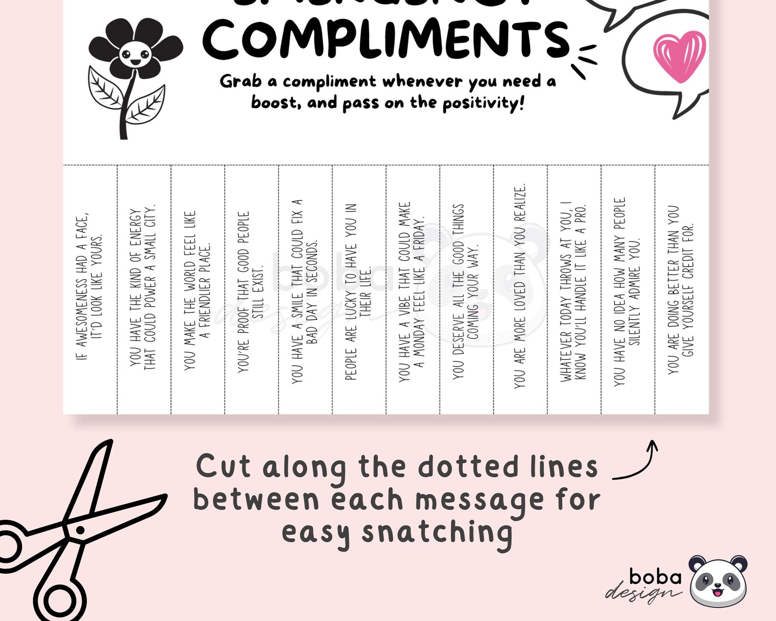 Printable Emergency Compliments Funny Office Cubicle Decor Funny Tear ...