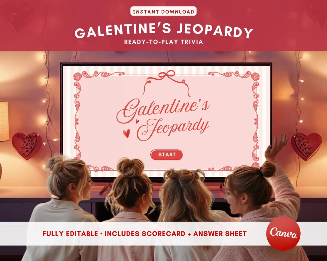 Galentines Day Jeopardy Game, Valentines Day Jeopardy Galentine's Day ...