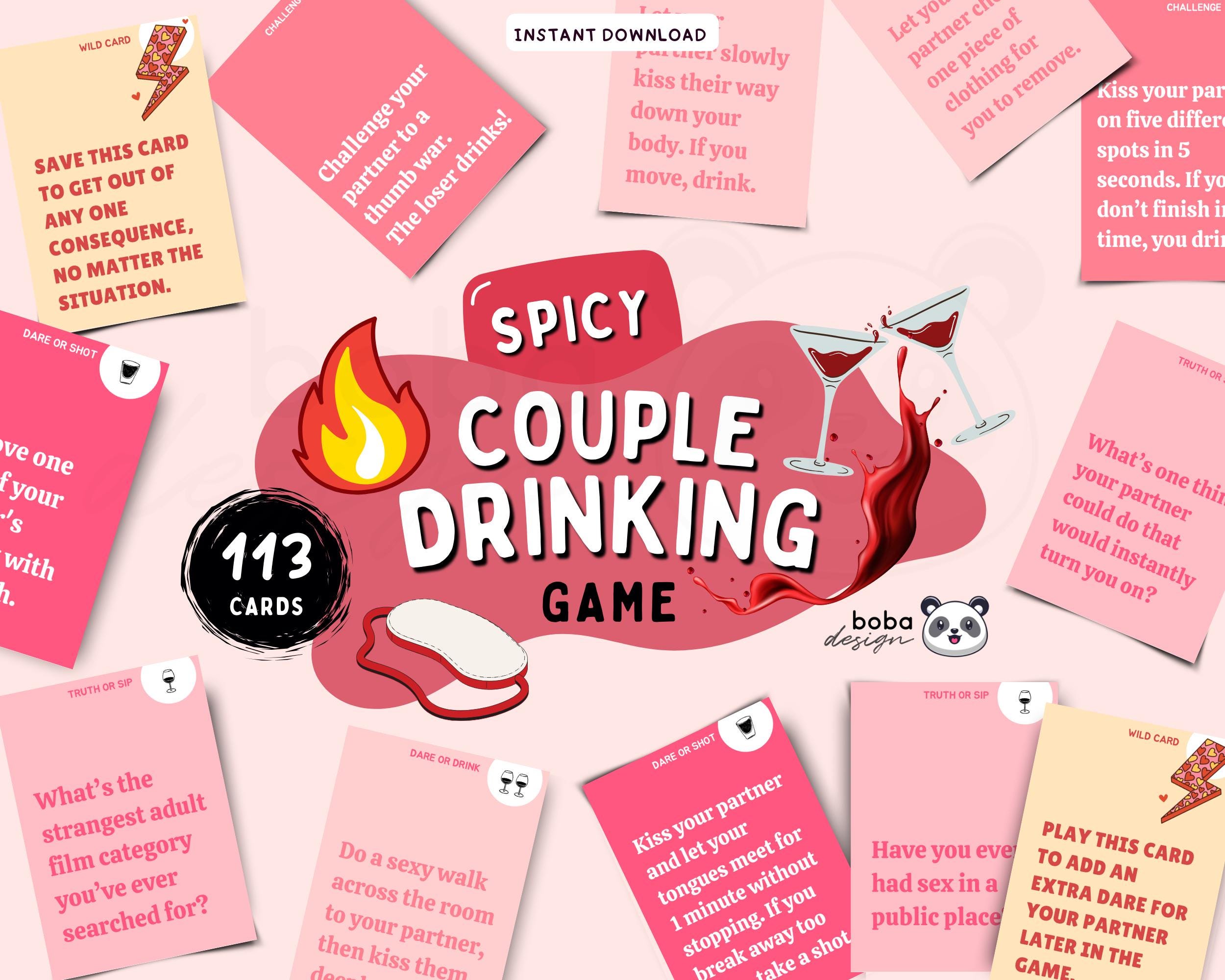 Printable Spicy Couple Drinking Game Card Dirty Adult Game Cards ...
