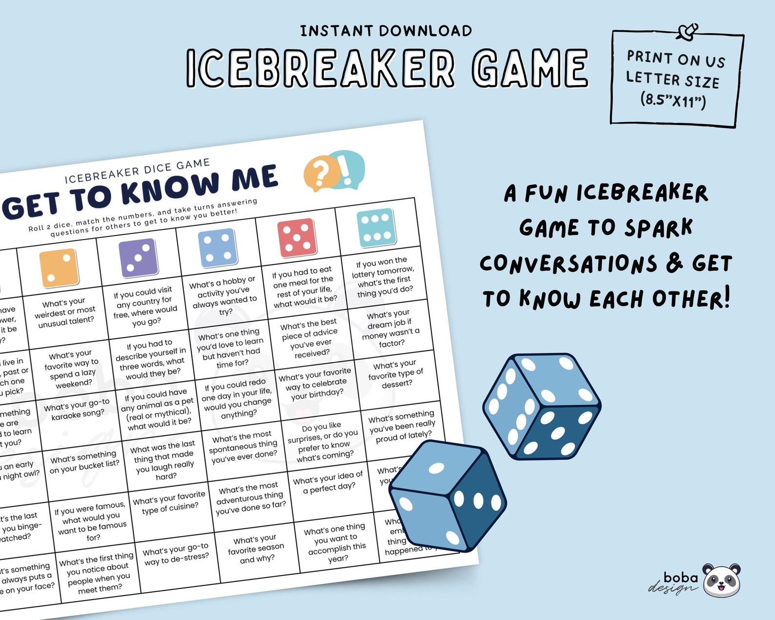 Printable Icebreaker Game Team Building Game Get to Know You Icebreaker ...