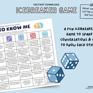 Printable Icebreaker Game Team Building Game Get to Know You Icebreaker ...