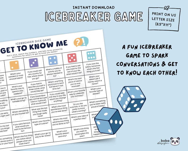 Printable Icebreaker Game Team Building Game Get to Know You Icebreaker ...