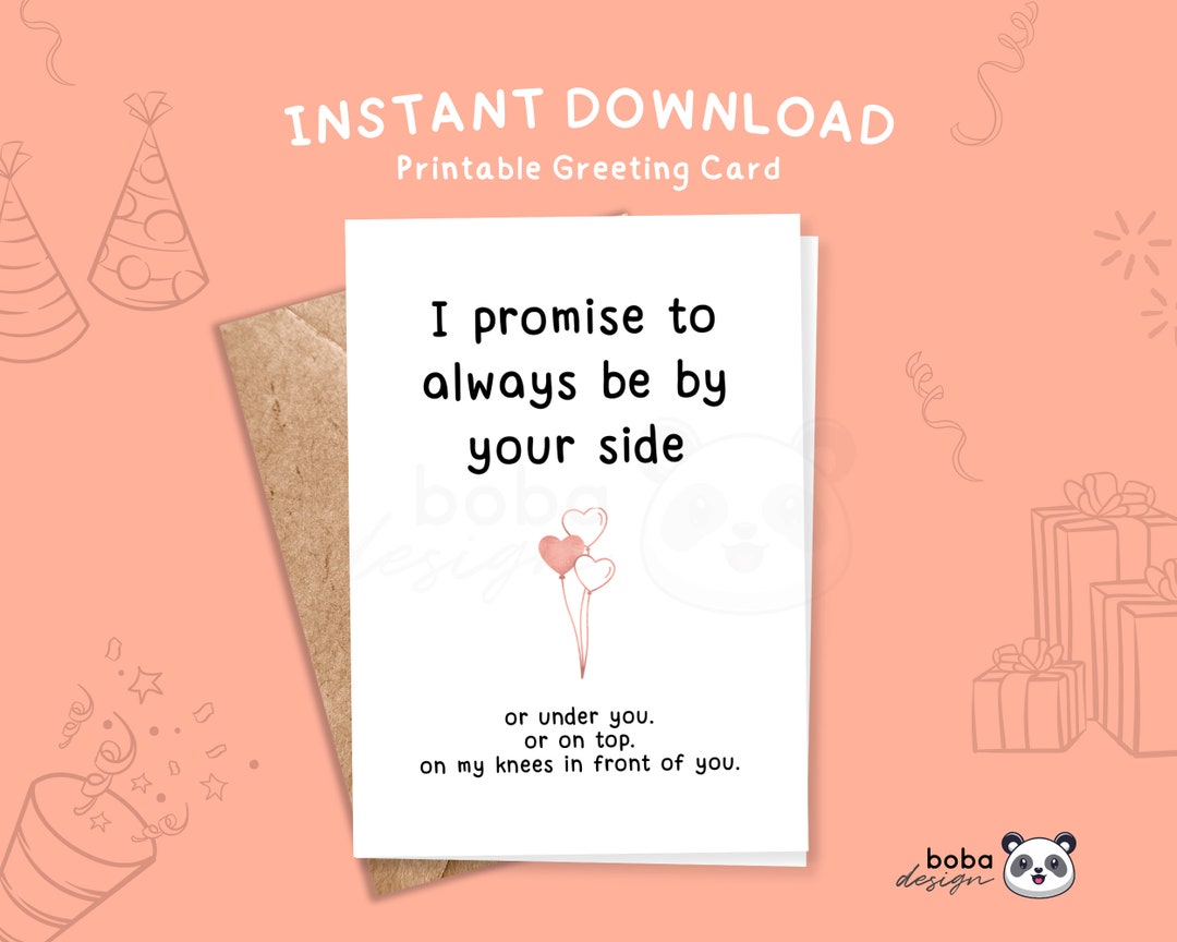 Printable Promise to Always Be by Your Side Card, Printable Card for ...