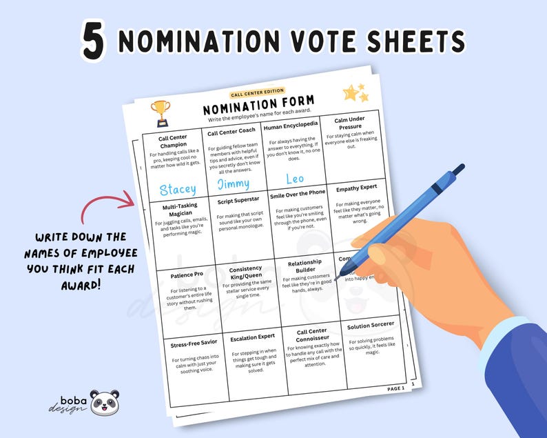 Printable Funny Call Center Employee Awards Appreciation Awards ...