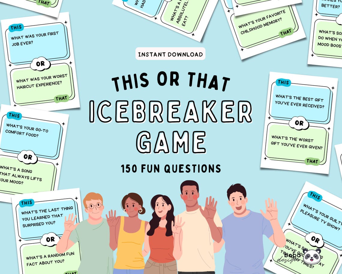 Printable This or That Icebreaker Game Team Building Game Get to Know ...
