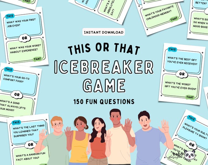 Printable This or That Icebreaker Game Team Building Game Get to Know ...