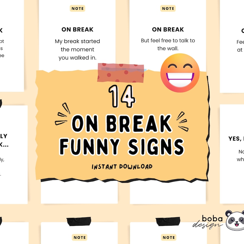 On Break Sign - Etsy