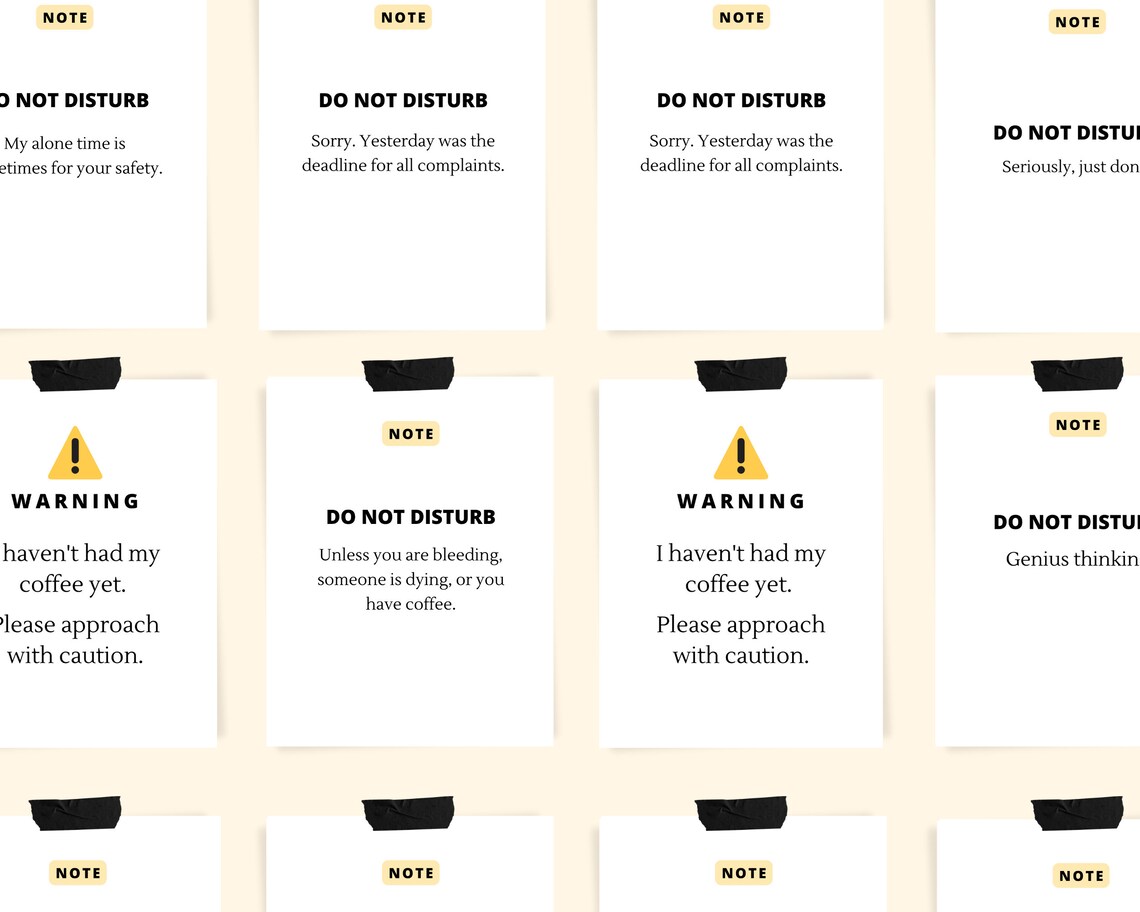 13 Office Signs Do Not Disturb Printable - Funny Office Wall Decor ...