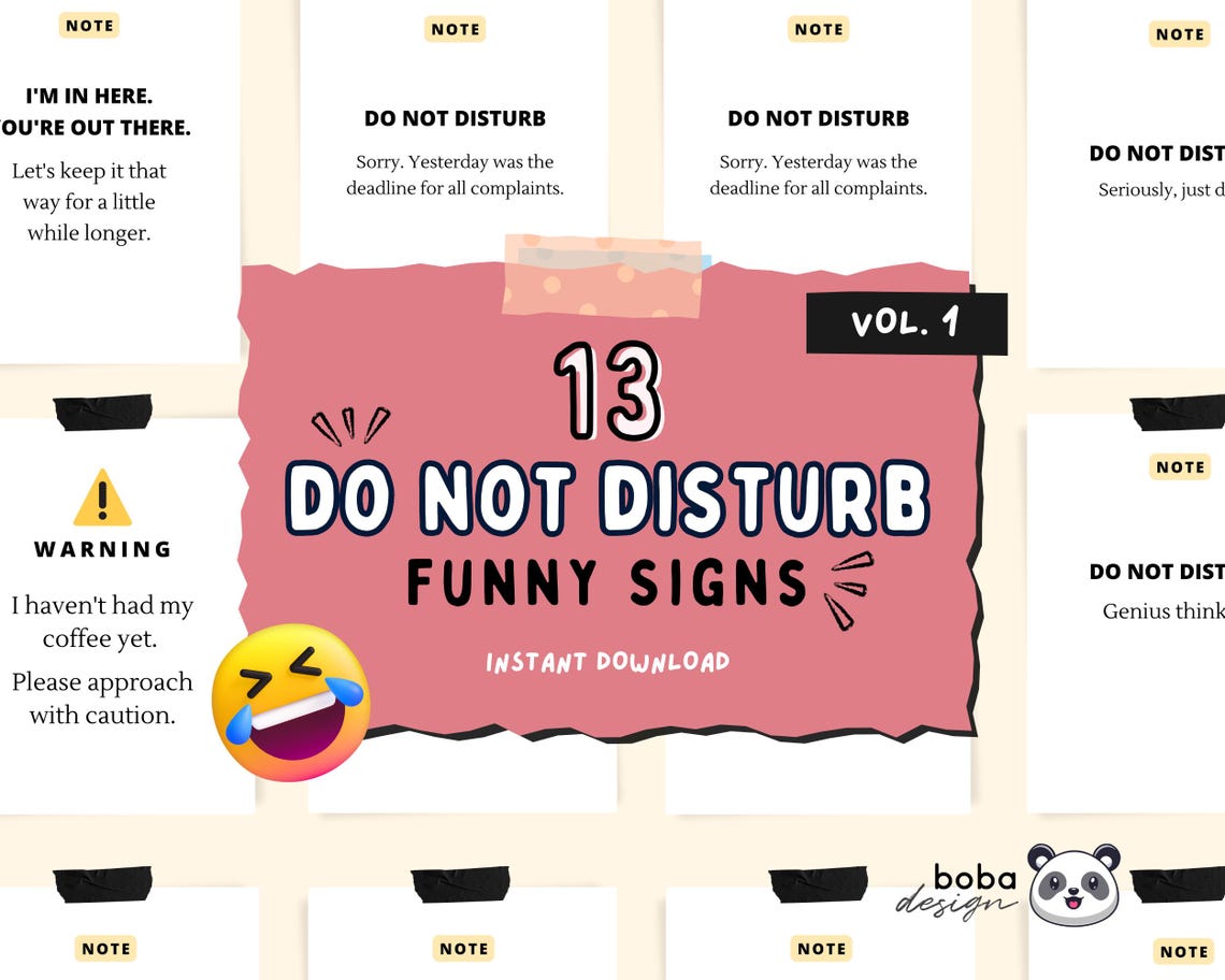 13 Office Signs Do Not Disturb Printable - Funny Office Wall Decor, Funny Do Not Disturb Door ...