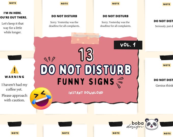 13 Office Signs Do Not Disturb Printable - Funny Office Wall Decor ...