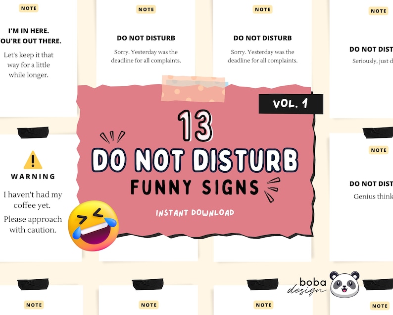 13 Office Signs Do Not Disturb Printable - Funny Office Wall Decor ...