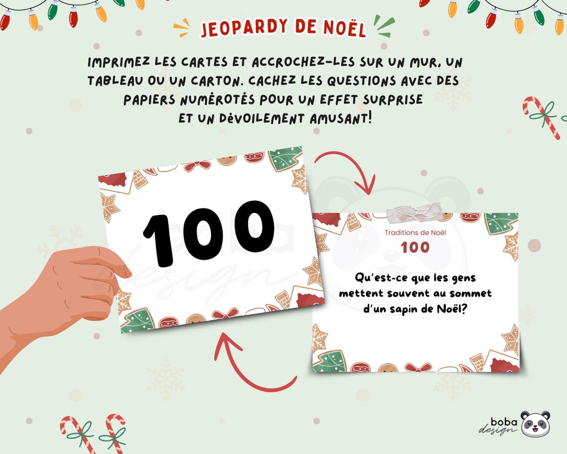 FRENCH Christmas Jeopardy Game Printable Office Party Games for Adults ...