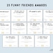 Printable Funny Friends Awards Appreciation Fun Gifts for Friends ...