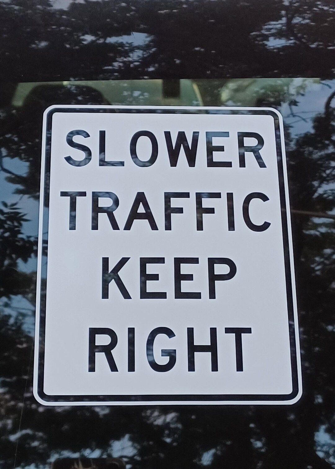 Slower Traffic Keep Right Sign Vinyl Sticker - Etsy