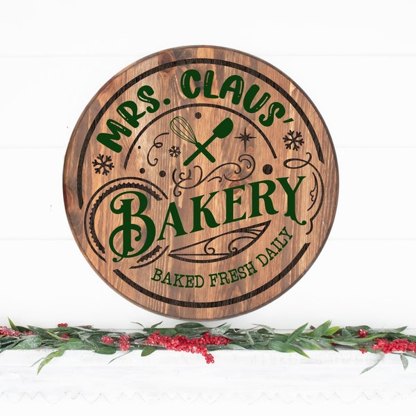 Mrs Claus Bakery Sign - Etsy