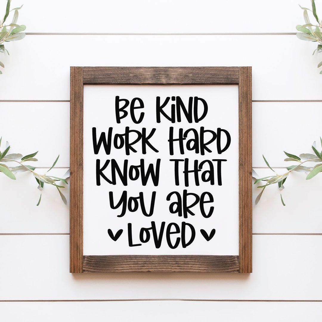 Be Kind Work Hard, New Teacher Gift, Teacher Decor, Teacher ...