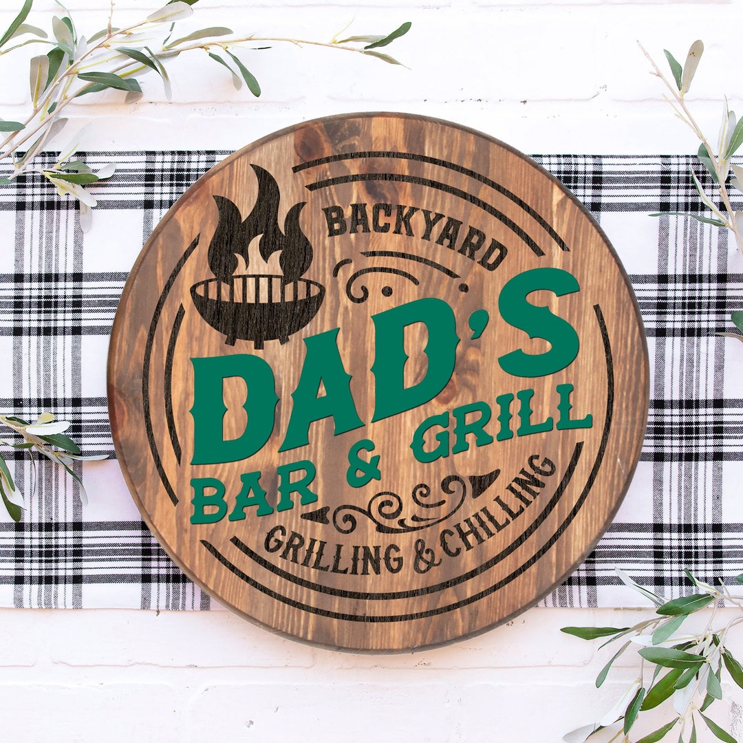 Dad's Grill, BBQ Decor, Backyard BBQ, Father's Day Gift, Gift for Dad ...