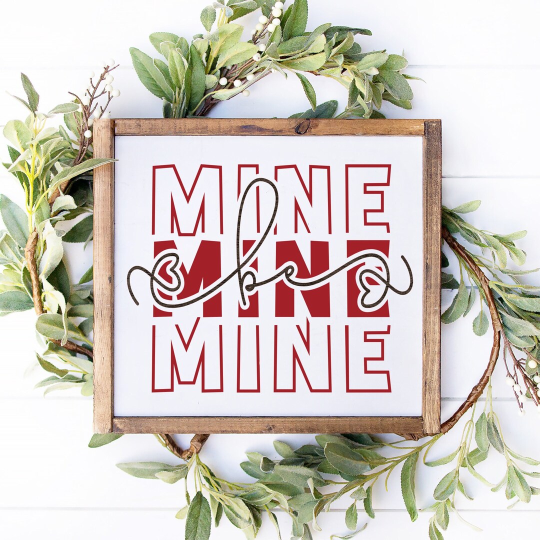 Be Mine Valentine's Day Sign: Laser Engraved Farmhouse Decor - Etsy