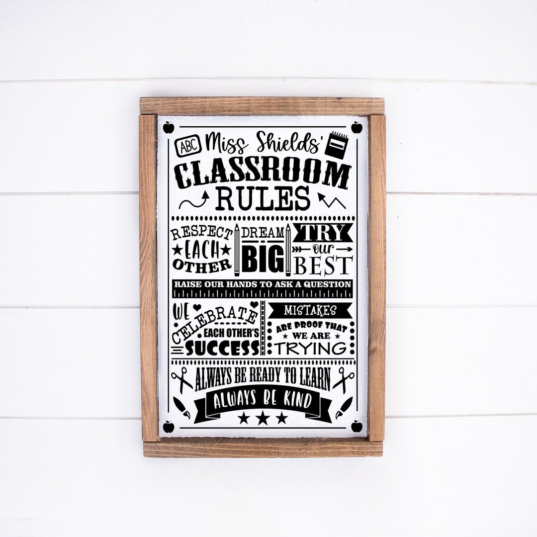 Classroom Rules, Classroom Decor, Classroom Sign, Teacher Gift, New ...