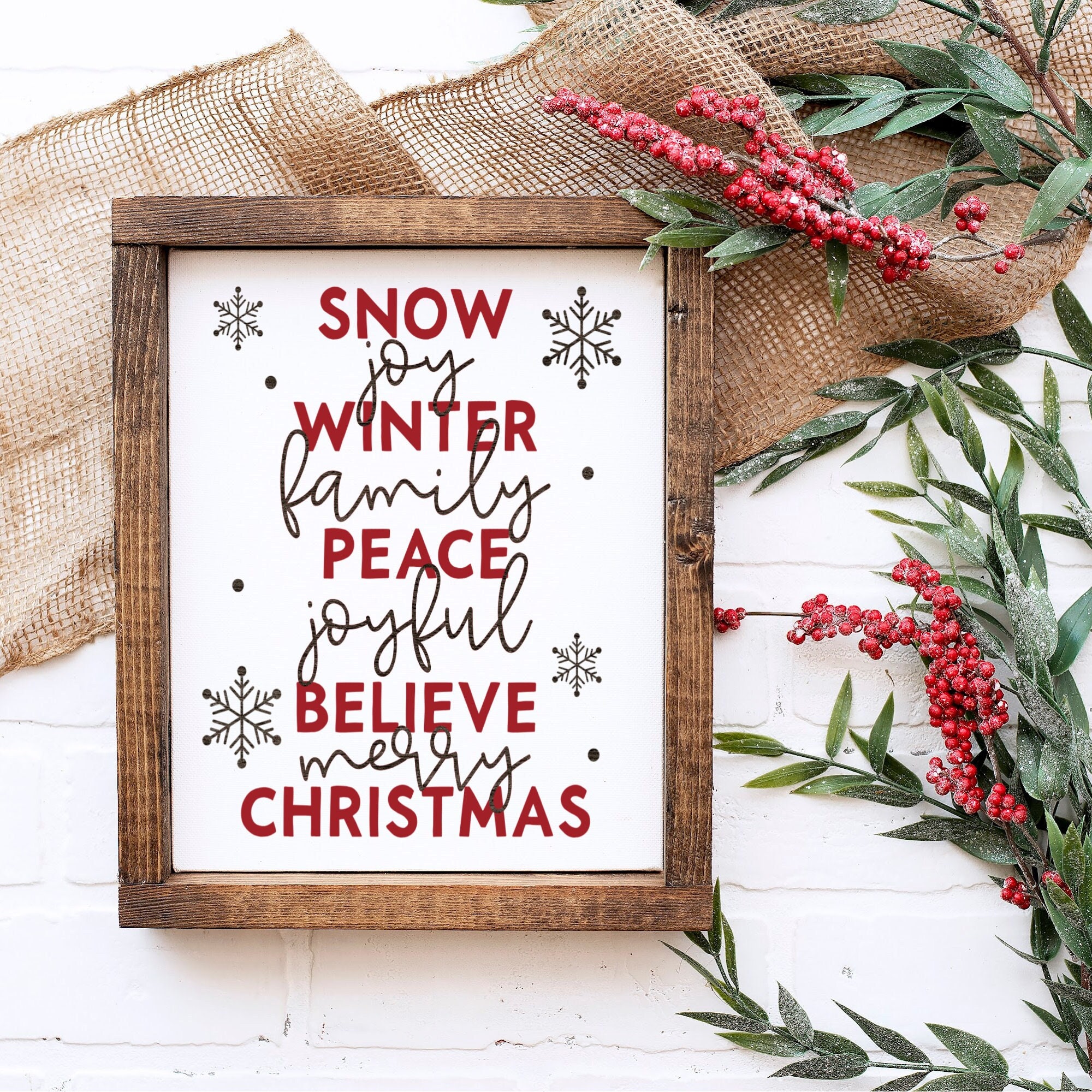 Snowflake Decor, Christmas Words, Christmas Script, Holiday Word Art ...