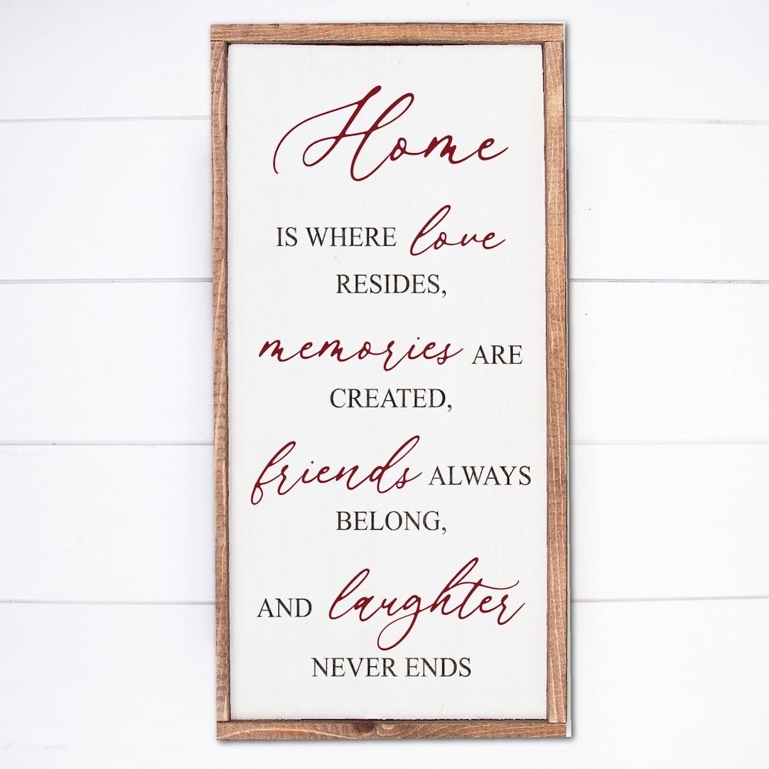 Home Is, Family Sign, Entryway Sign, Family Decor, Oversized Sign ...