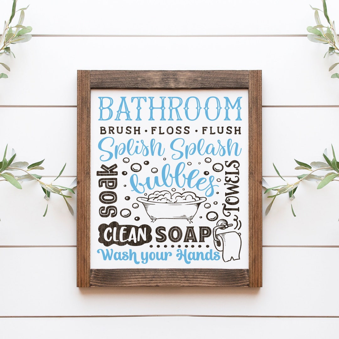 Bathroom Art, Subway Art, Funny Bathroom Decor, Kids Potty Humor, Kids ...