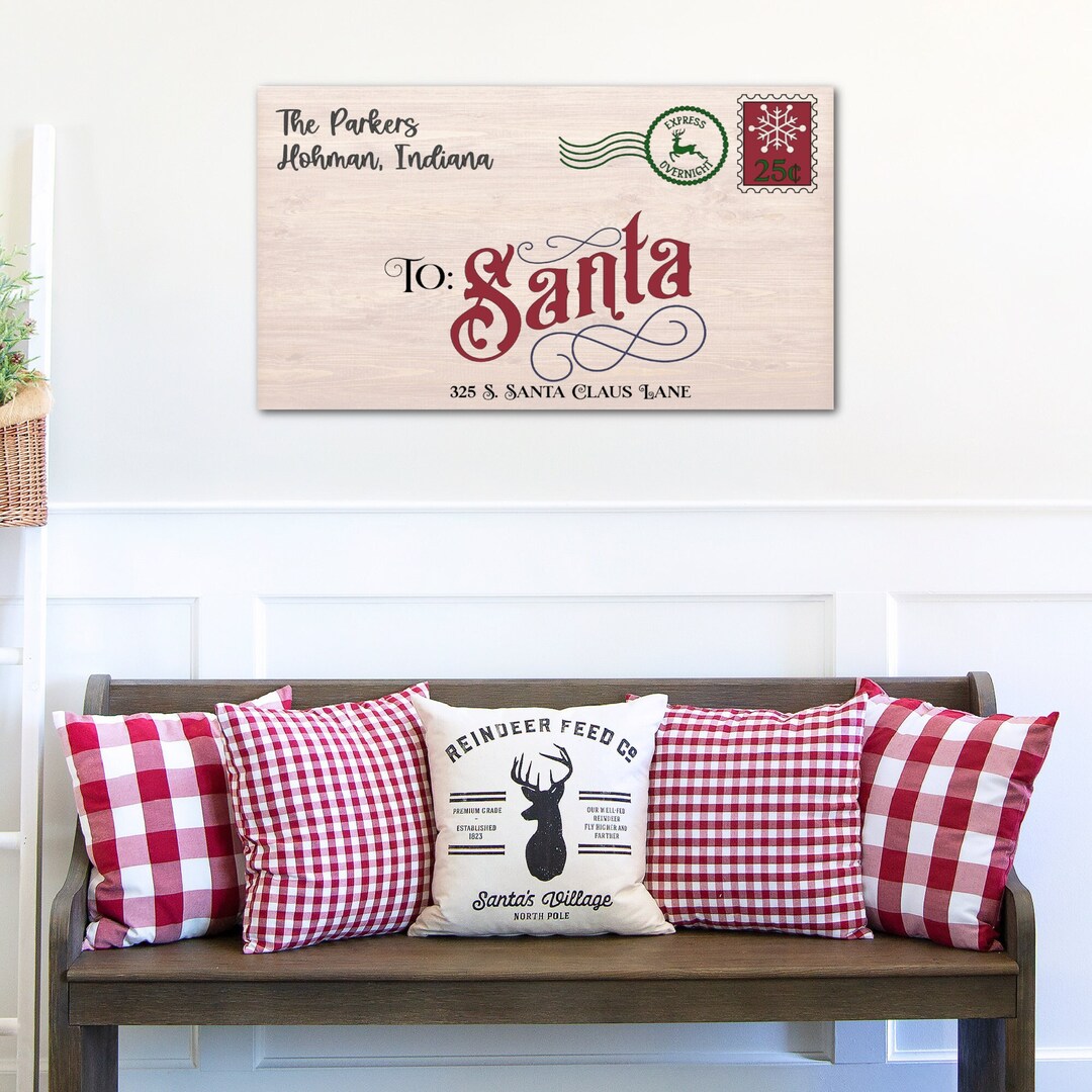 Family Santa Letter, Farmhouse Christmas, Christmas Wall Decor ...