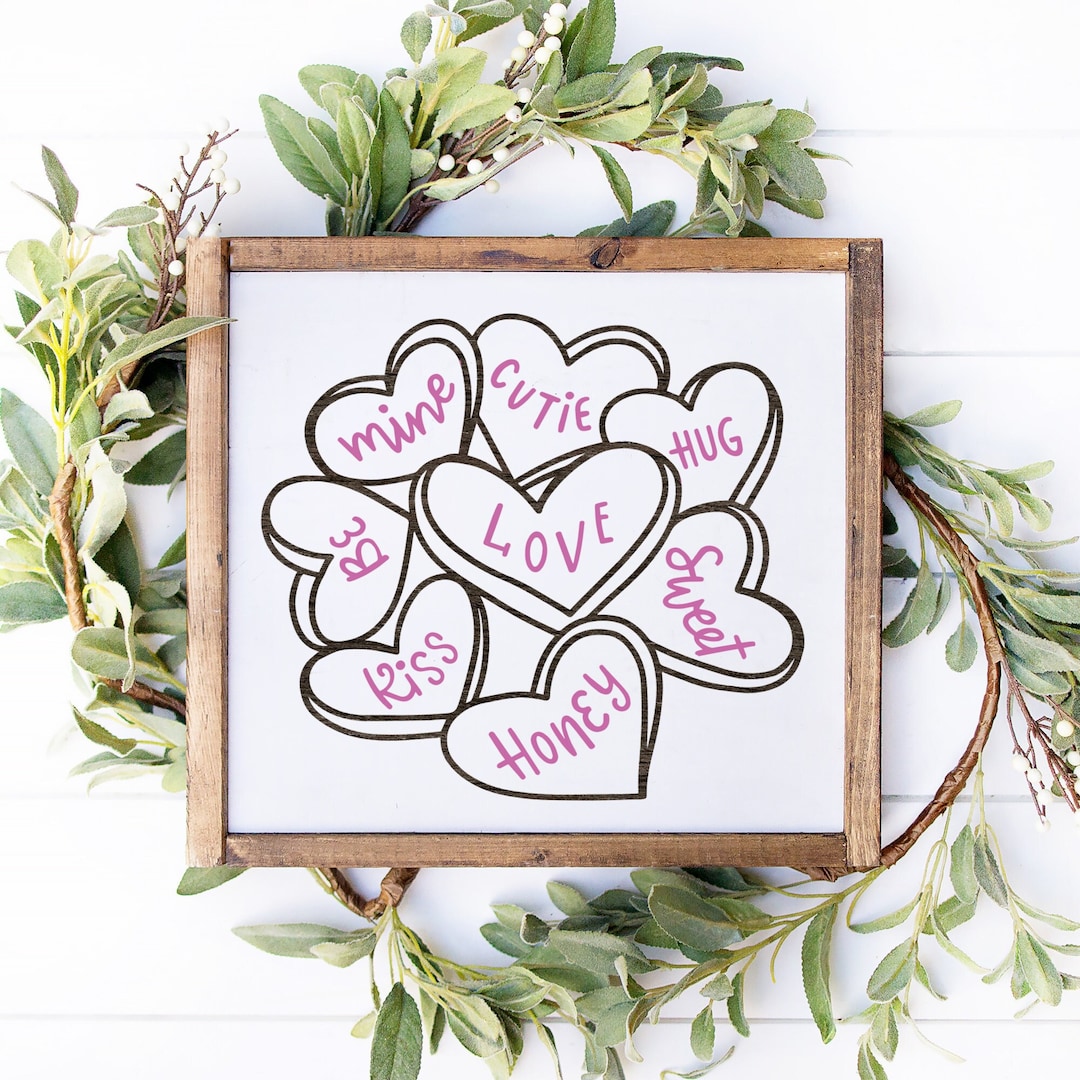 Conversation Hearts, Valentine's Day Decor, Heart Decor, Love Decor ...