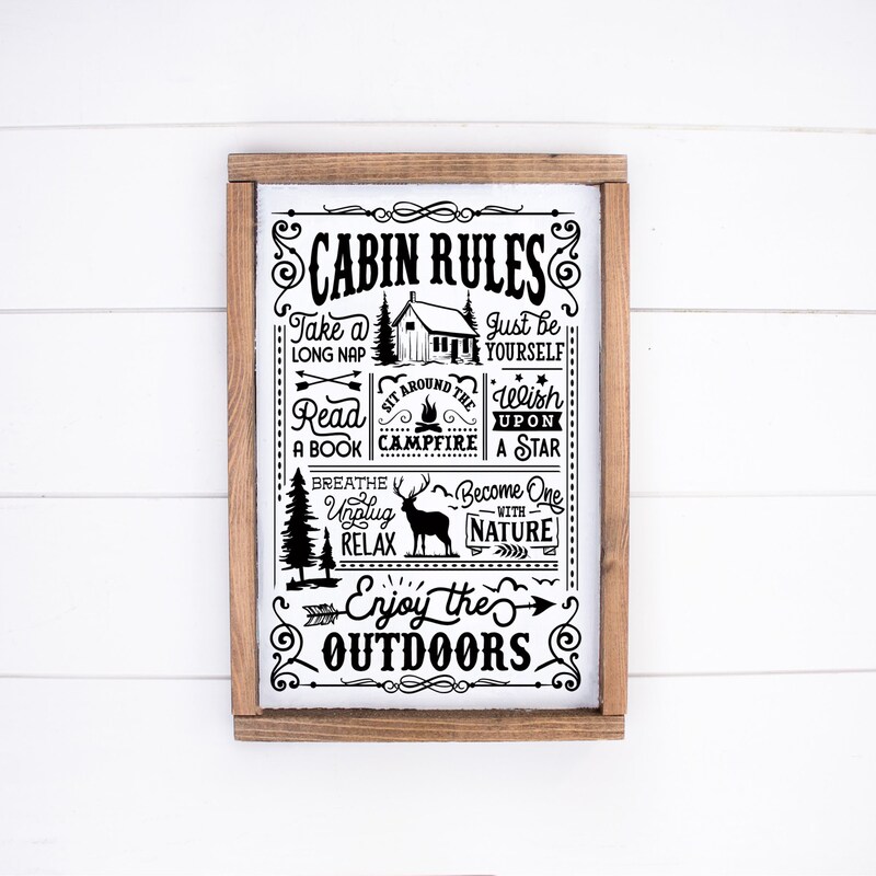 Cabin Rules - Etsy