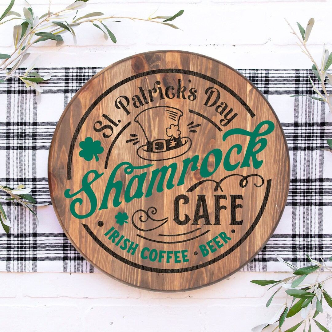 Shamrock Cafe, Irish Home Decor, Irish Bar Sign, Family Bar Sign, Door ...