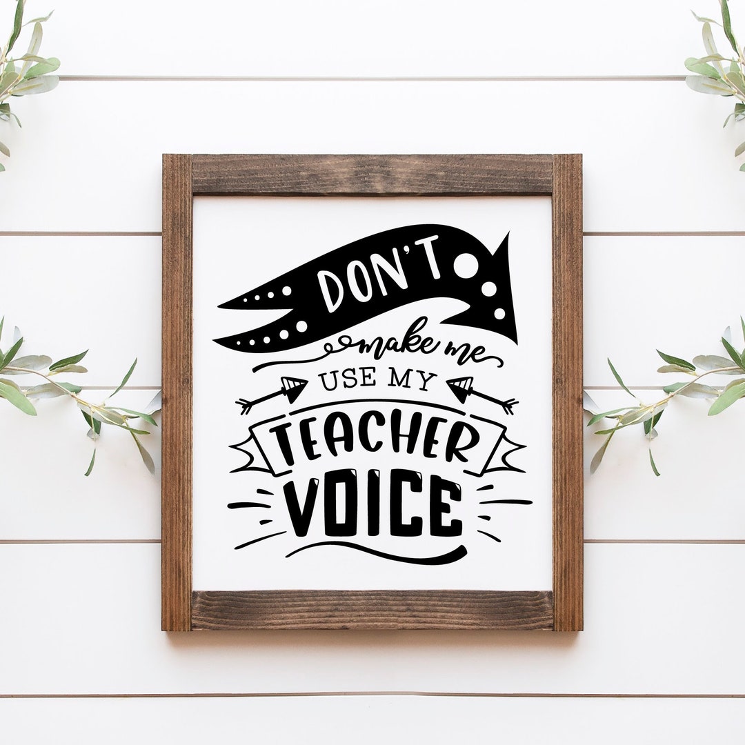My Teacher Voice, Funny Classroom Decor, Teacher Decor, Teacher Gift ...