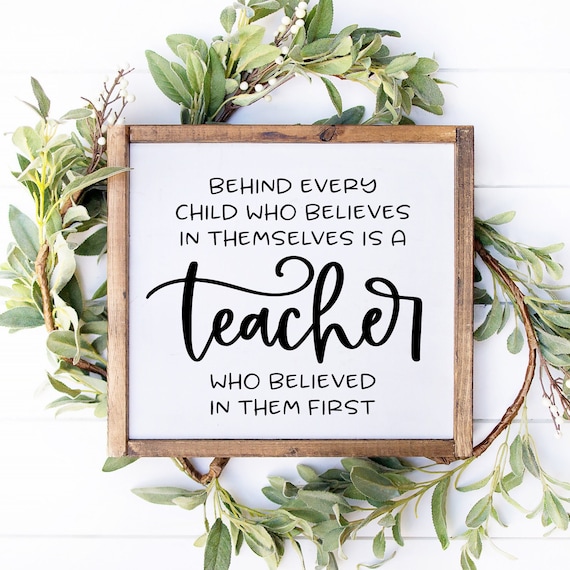 Teacher Decor Teacher Gift Farmhouse Sign Custom Farmhouse - Etsy