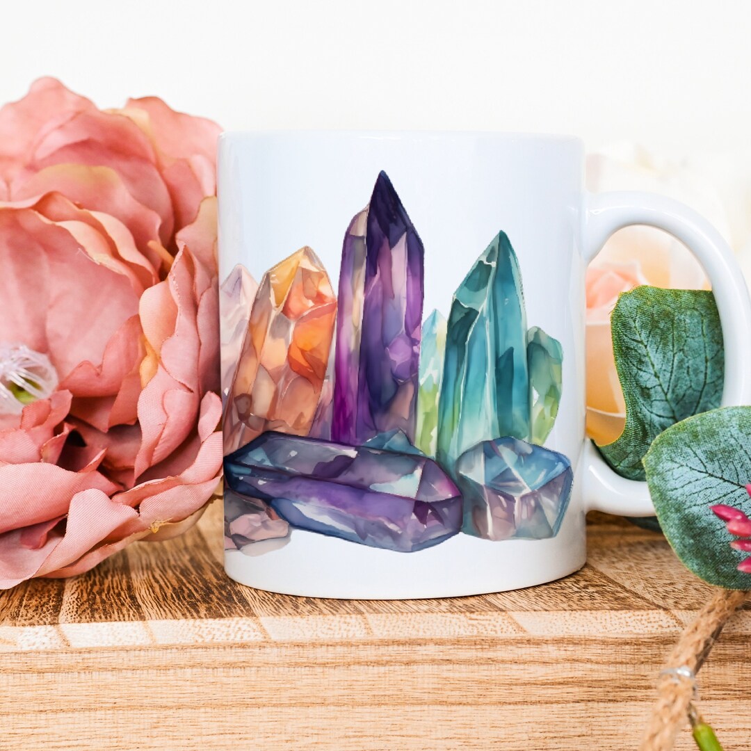Crystal Mug, Crystal Energy, Good Vibes, Positive Energy, Metaphysical ...