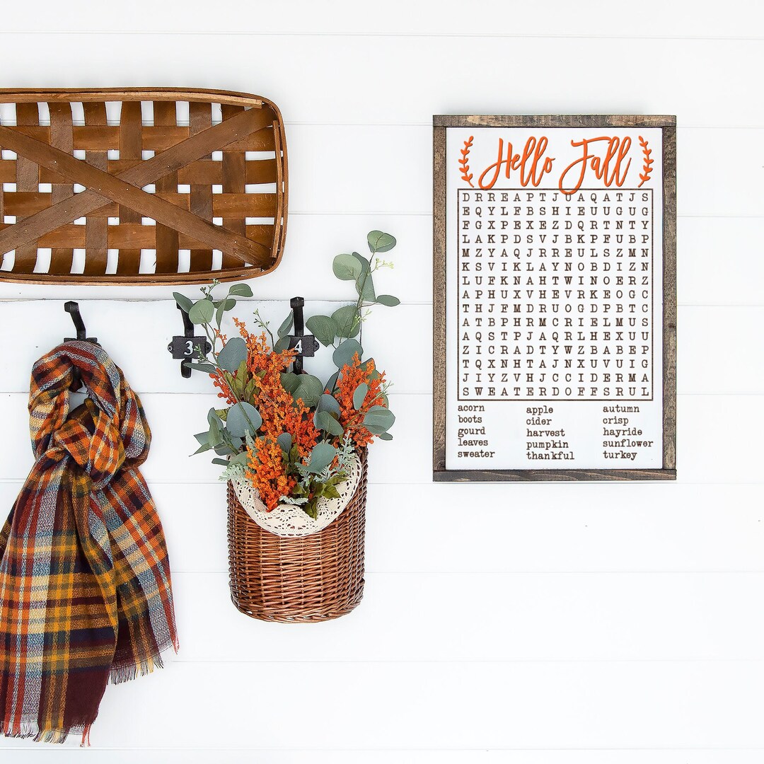 Hello Fall, Fall Aesthetic, Fall Decor, Autumnal Decor, Fall Word ...