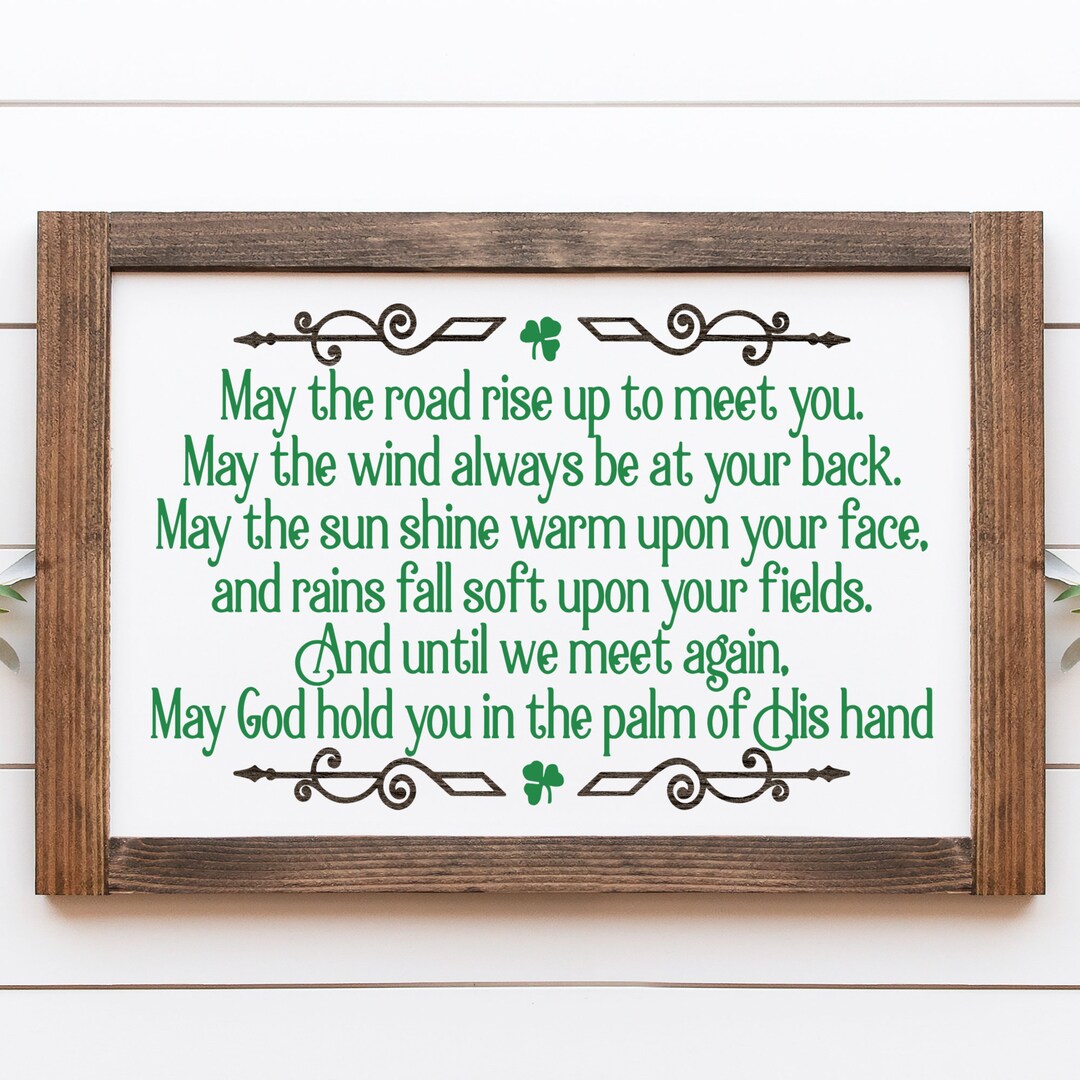 Irish Blessing, Celtic Decor, St Patrick's Day Decor, Shamrock Decor ...