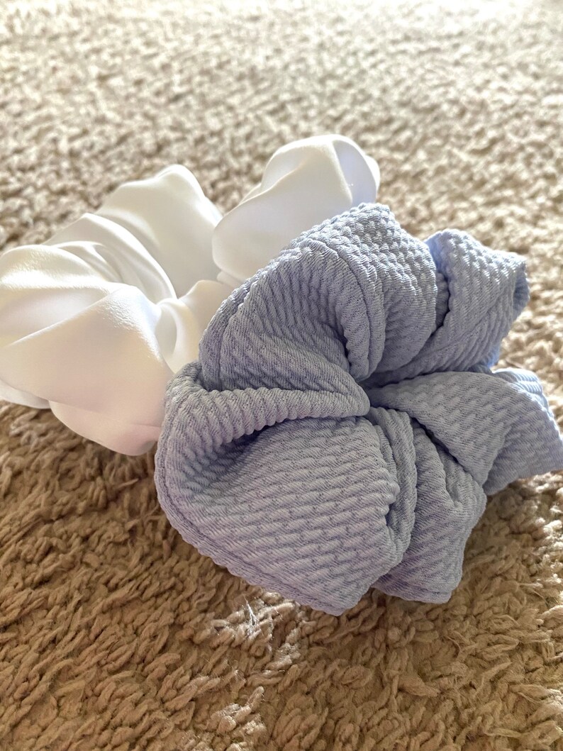Light Blue & White Scrunchy Bundle - Etsy