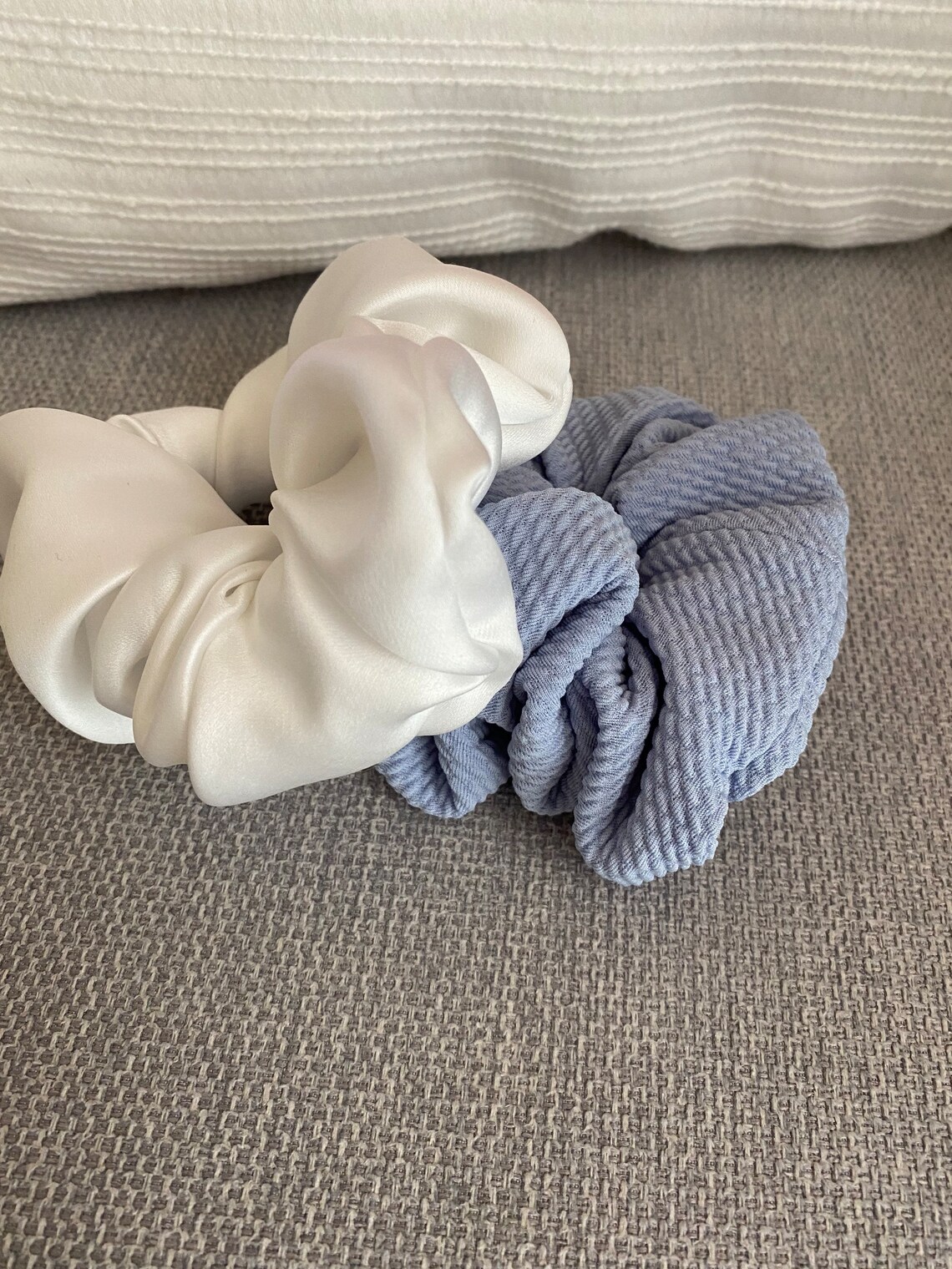 Light Blue & White Scrunchy Bundle - Etsy