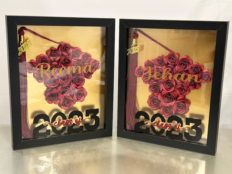 Personalized Graduation Tassel Shadow Box | Class of 2026 Flower ...