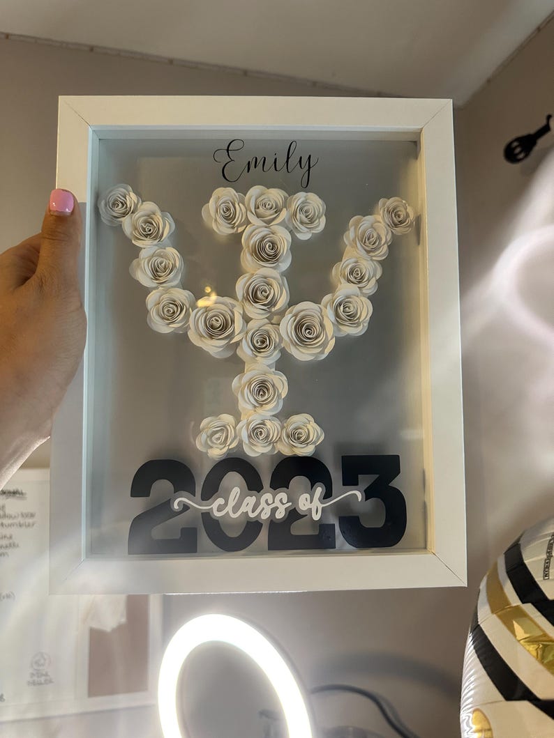Personalized Graduation Tassel Shadow Box | Class of 2026 Flower ...