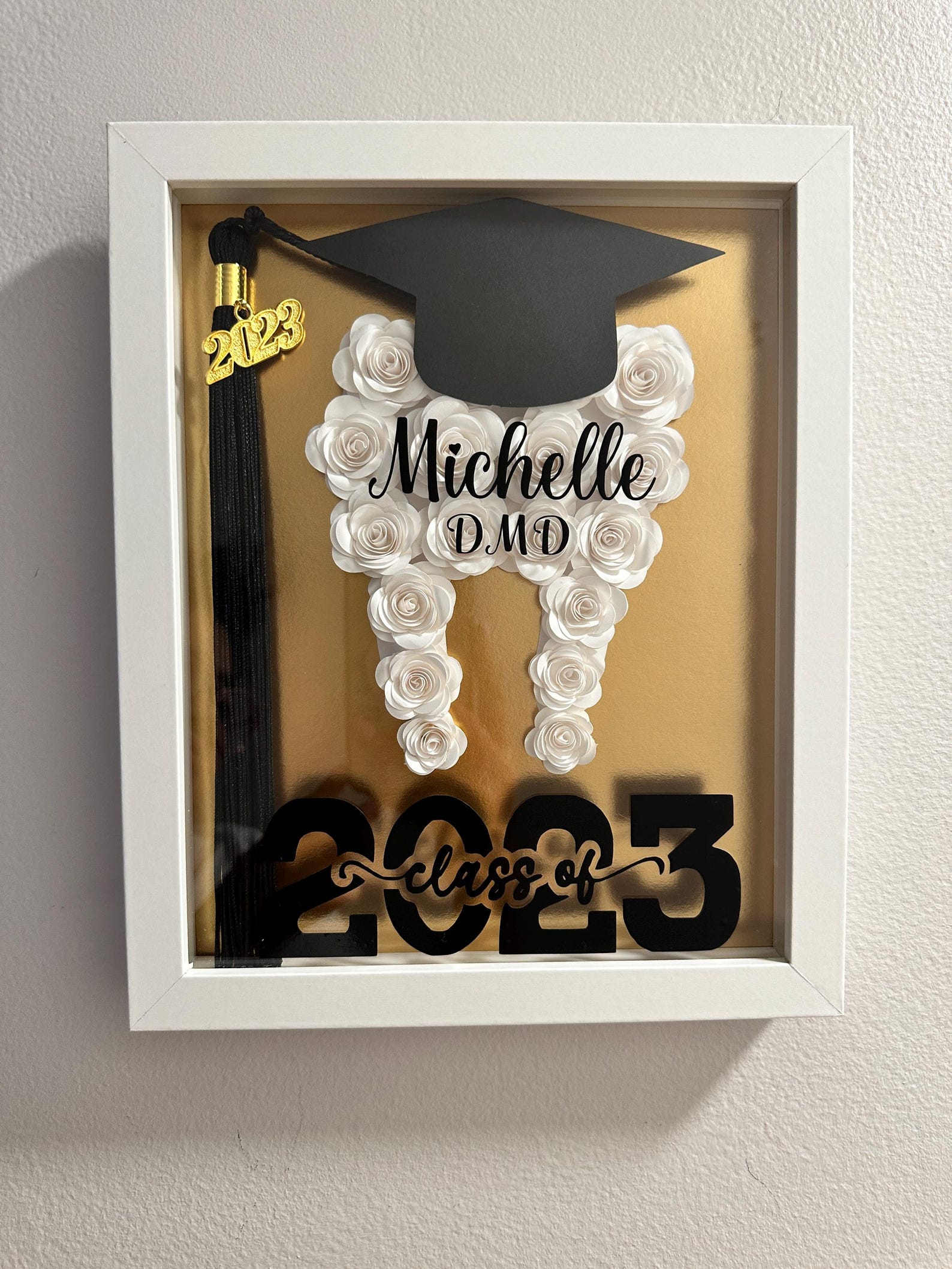 Personalized Graduation Tassel Shadow Box | Class of 2026 Flower ...