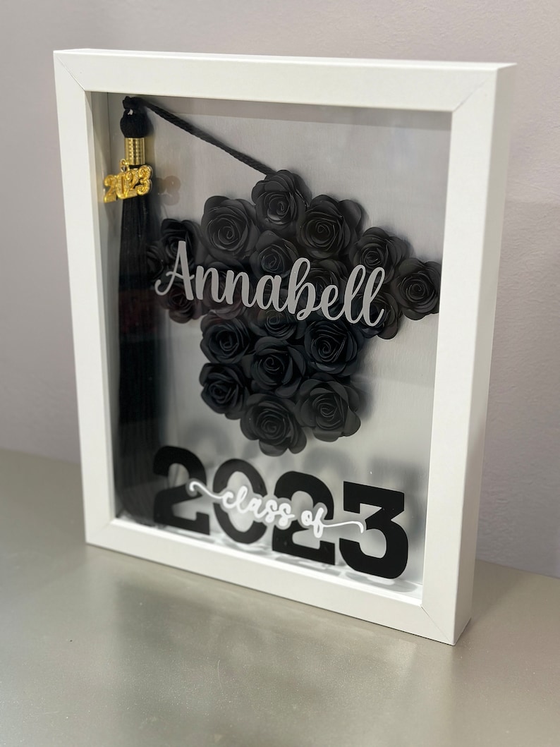 Personalized Graduation Tassel Shadow Box | Class of 2026 Flower ...