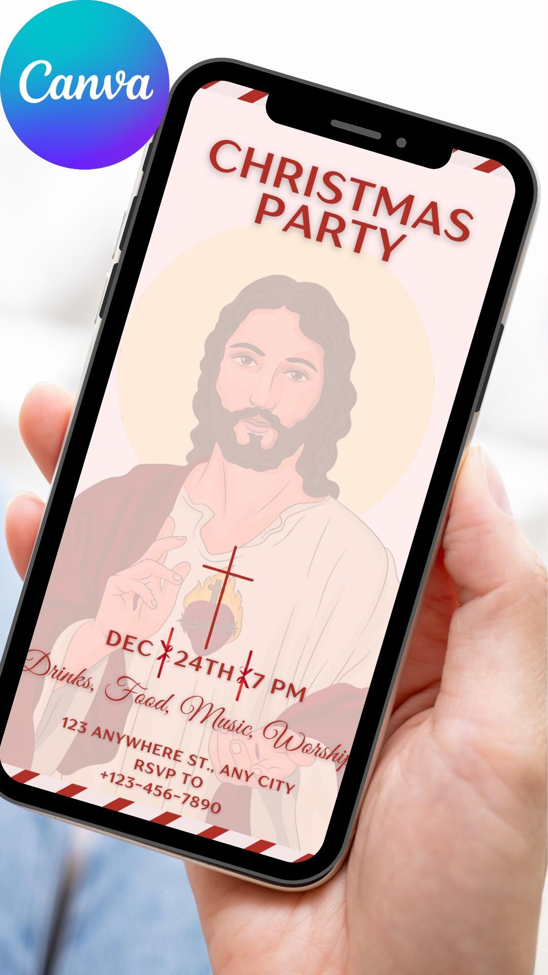 Movable Worship Christmas Party Christian Digital Invitation - Etsy
